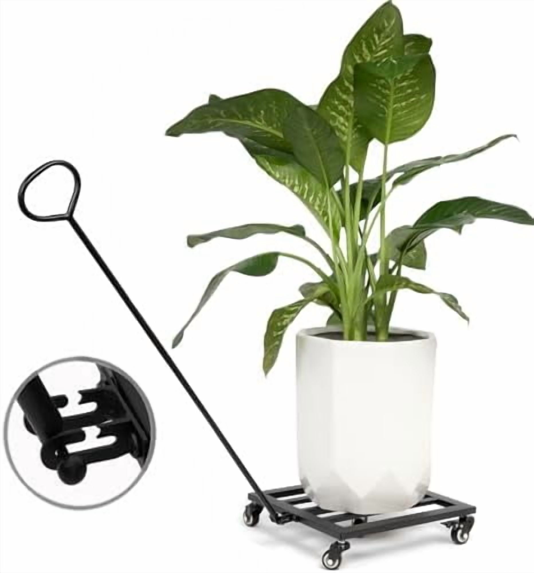14 Inch Plant Dolly with Wheels - Heavy Duty Steel Caddy for Indoor ...