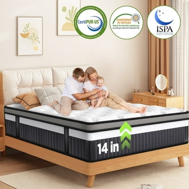 Hybrid Mattress, Full Size Mattress in a Box with Gel Memory Foam and ...