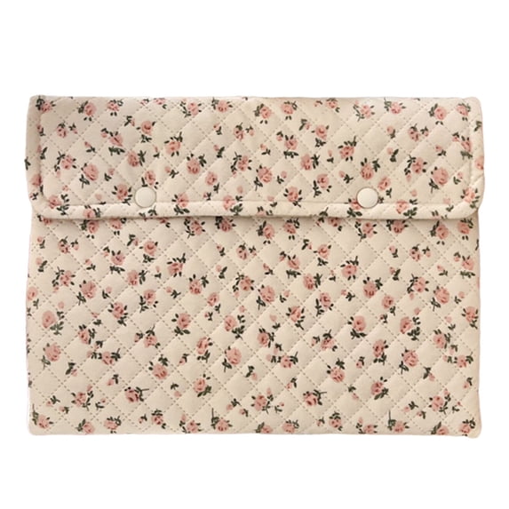 14 Inch Quilted Floral Laptop Sleeve, Padded Laptop Case for Tablet ...