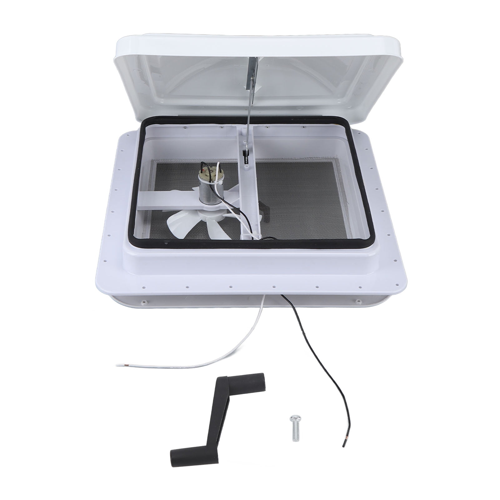 14 Inch RV Roof Vent Cargo Universal Roof Vent with 12V Reversible Fan ...