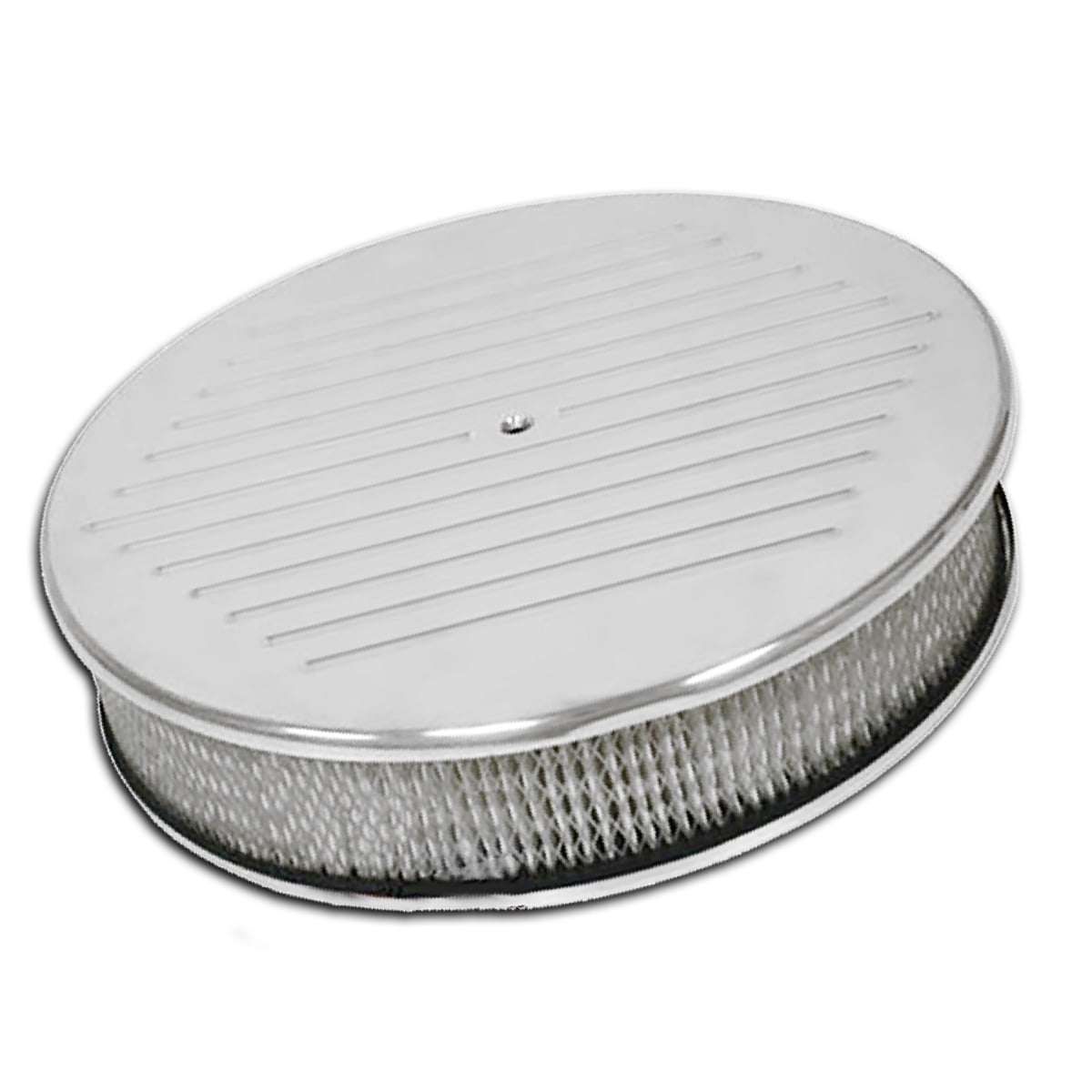 Cobra-Tek 14 Inch Round Air Cleaner, Ball Milled Polished Aluminum ...