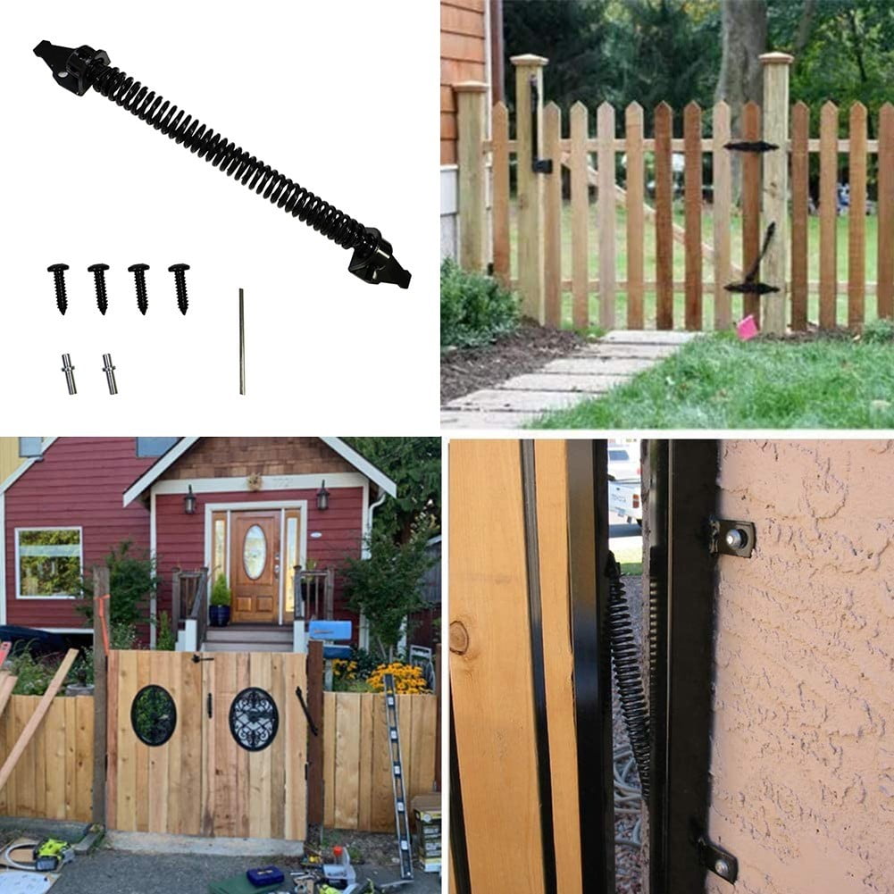 14 Inch Self Closing Gate Spring Closer for Wooden Fences - Black ...