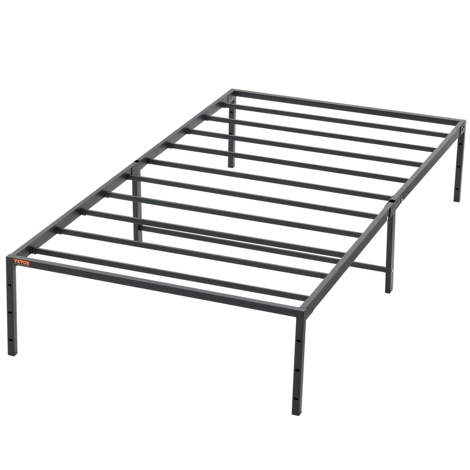14 Inch Twin Metal Bed Frame with Steel Slats, No Box Spring Required ...