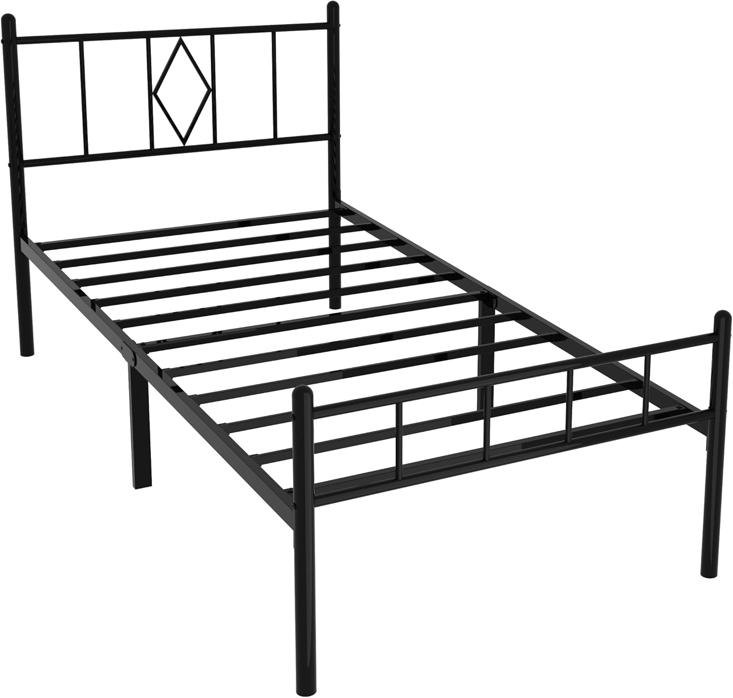 14 Inch Twin Size Bed Frames with Headboard/Footboard, Under Bed ...