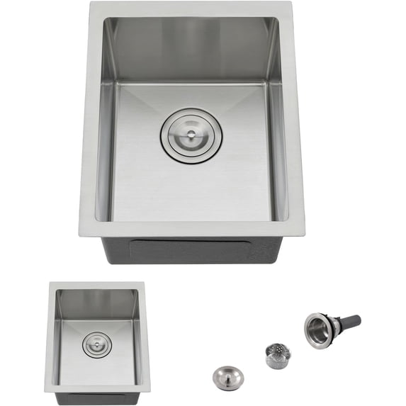 14 Inch Undermount Bar Sink,14x19 Bar Sink Undermount Small Stainless ...