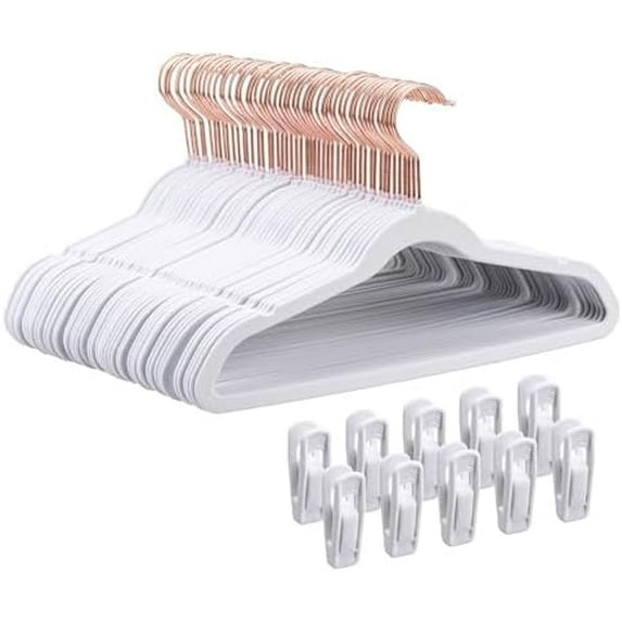 14 Inch Velvet Kids Hangers -50 Pack Durable & Non-Slip Closet ...