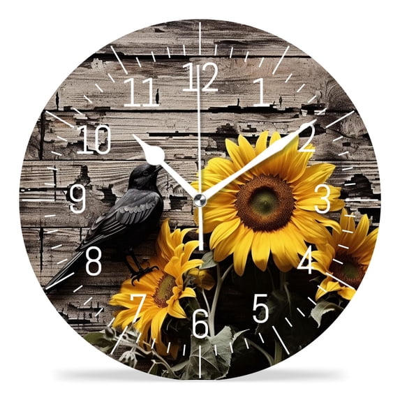 14 Inch Wall Clock Battery Operated Silent Clock Decorative for Office ...