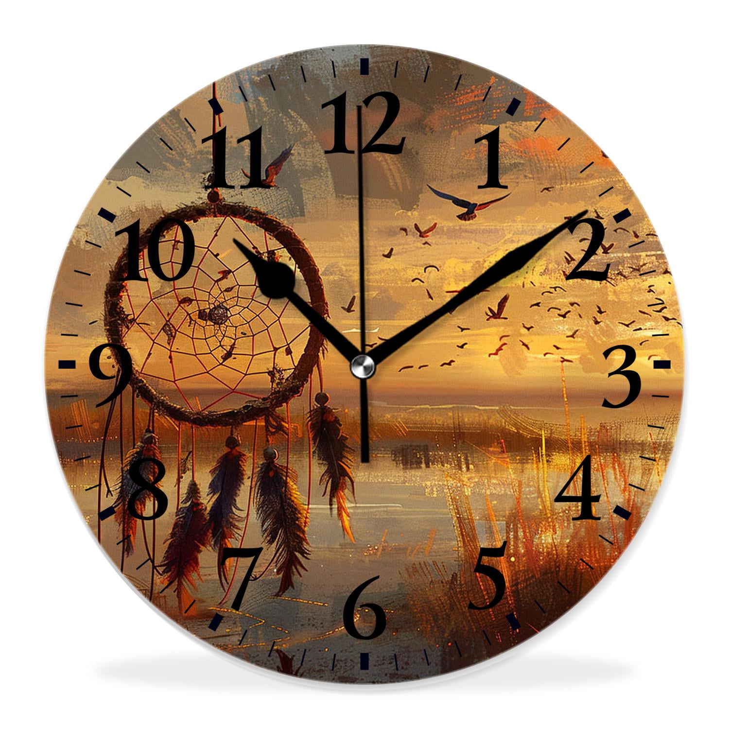 14 Inch Wall Clock Battery Operated Silent Clock Decorative for Office ...