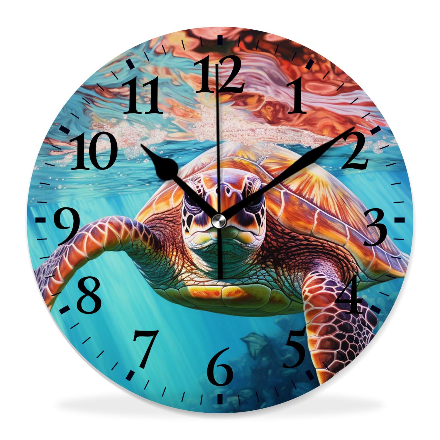 14 Inch Wall Clock Battery Operated Silent Clock Decorative for Office ...