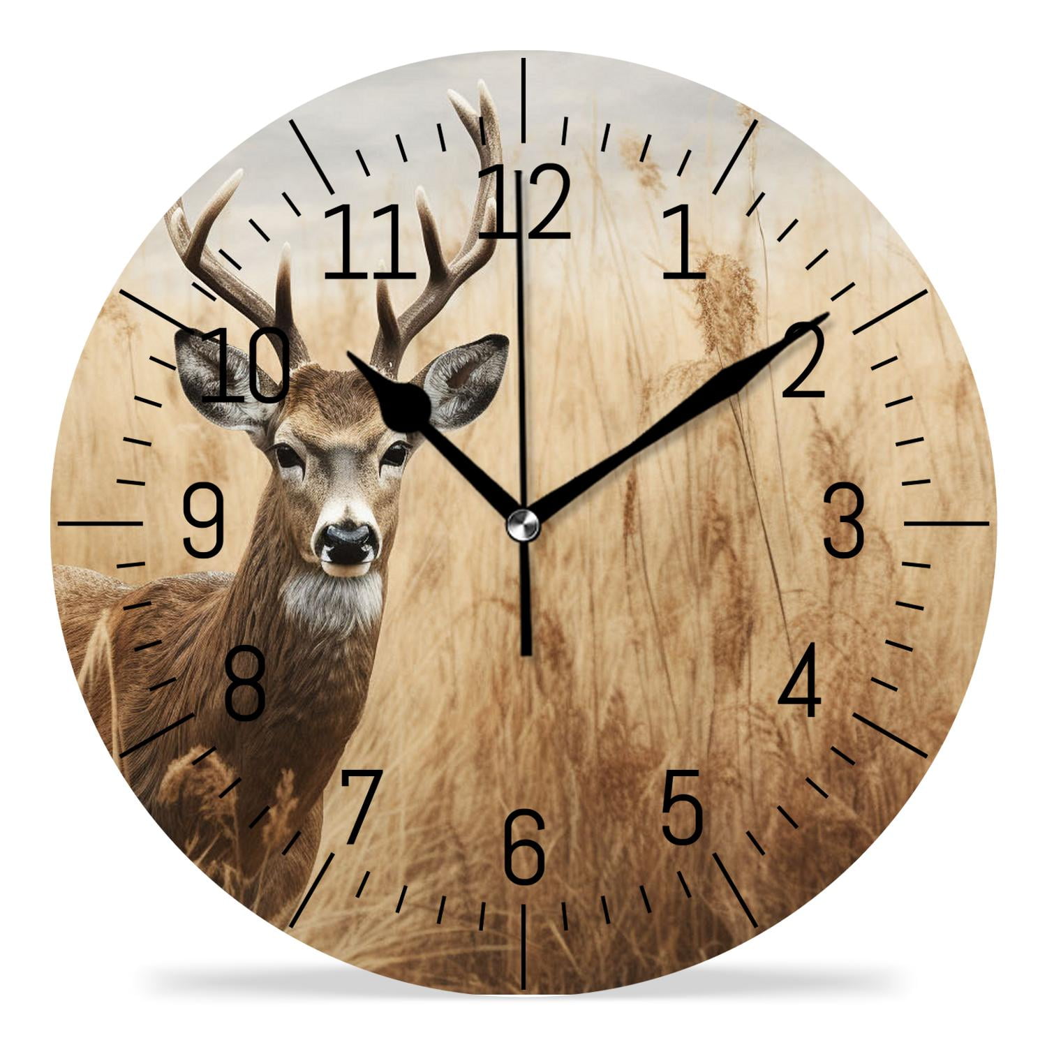14 Inch Wall Clock Battery Operated Silent Clock Decorative for Office ...