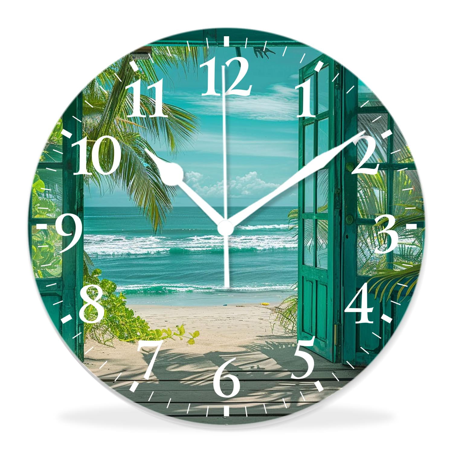 14 Inch Wall Clock Battery Operated Silent Clock Decorative for Office ...