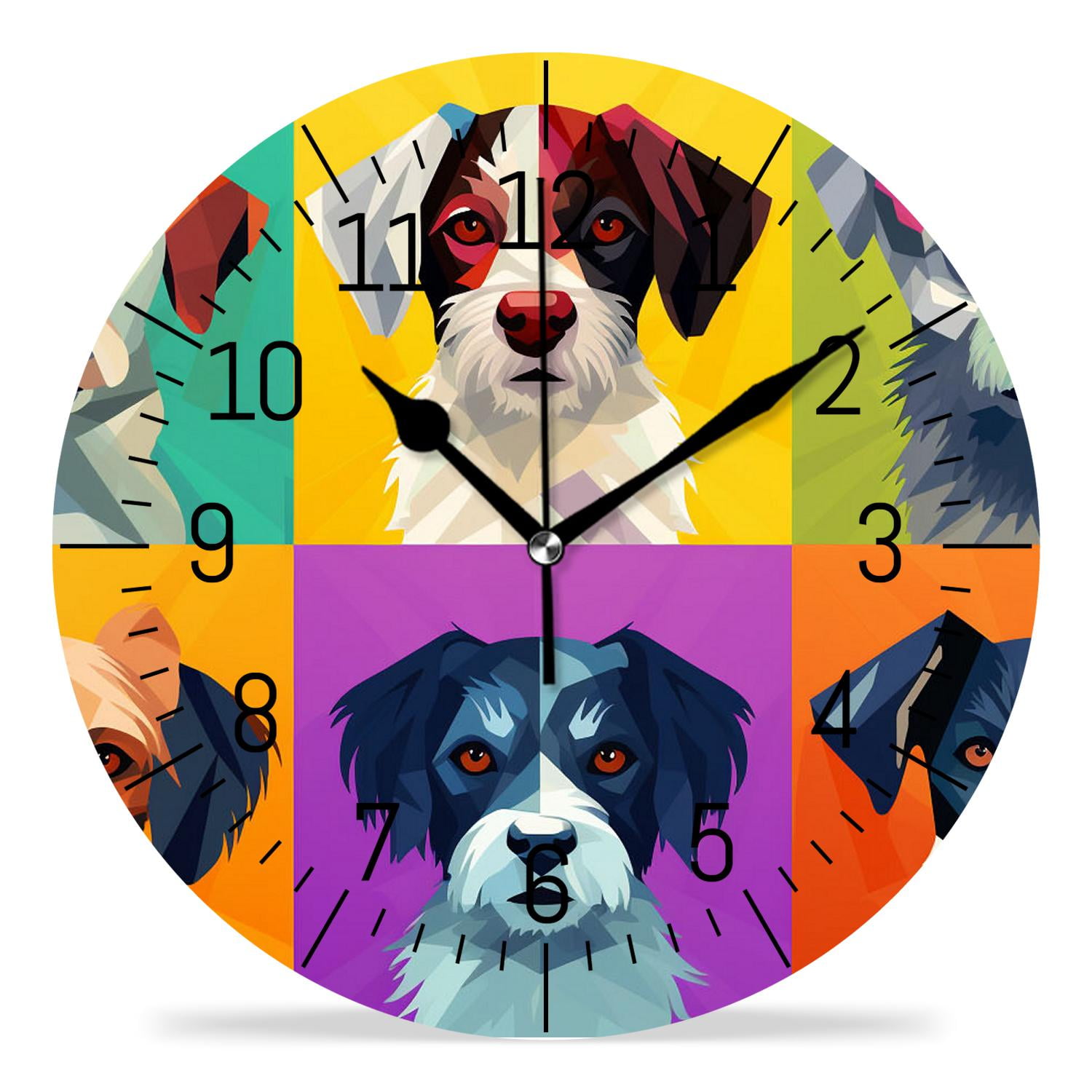 14 Inch Wall Clock Battery Operated Silent Clock Decorative for Office ...