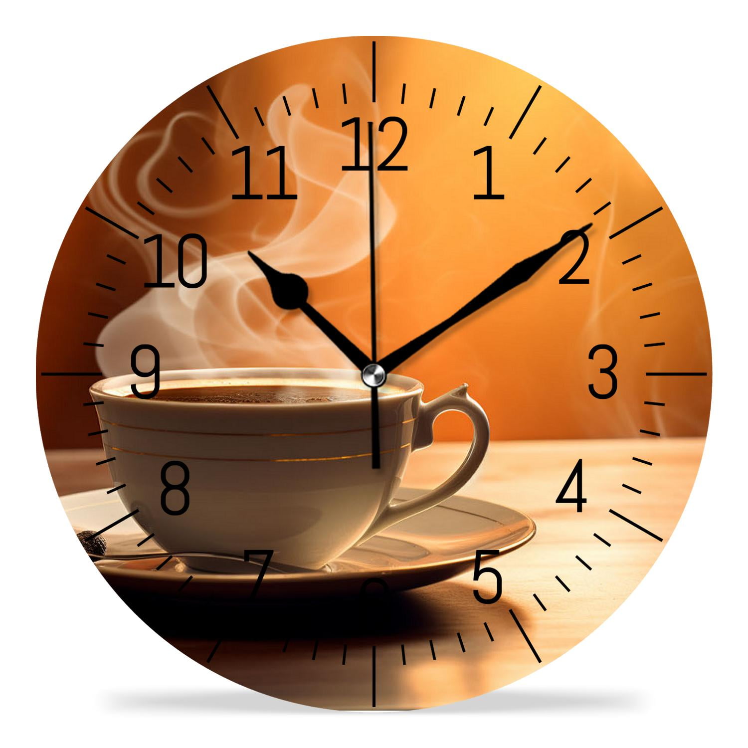 14 Inch Wall Clock Battery Operated Silent Clock Decorative for Office ...