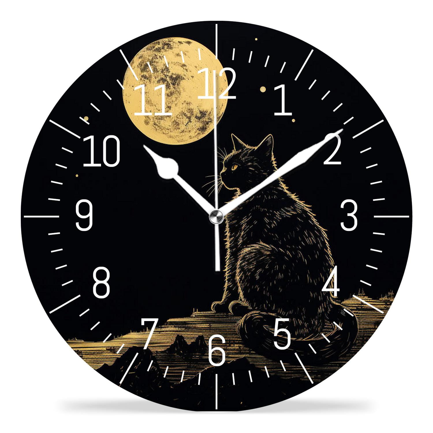 14 Inch Wall Clock Battery Operated Silent Clock Decorative for Office ...