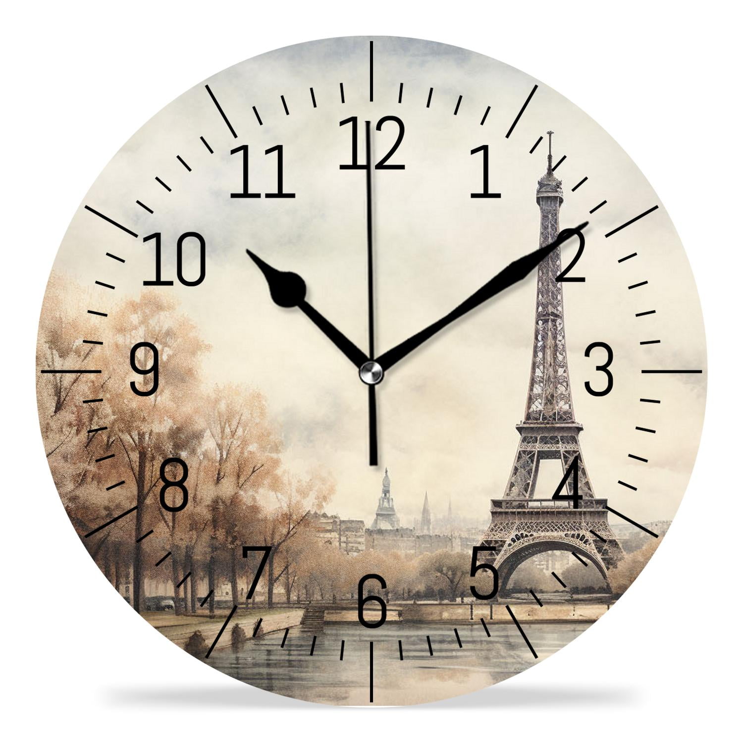 14 Inch Wall Clock Battery Operated Silent Clock Decorative for Office ...