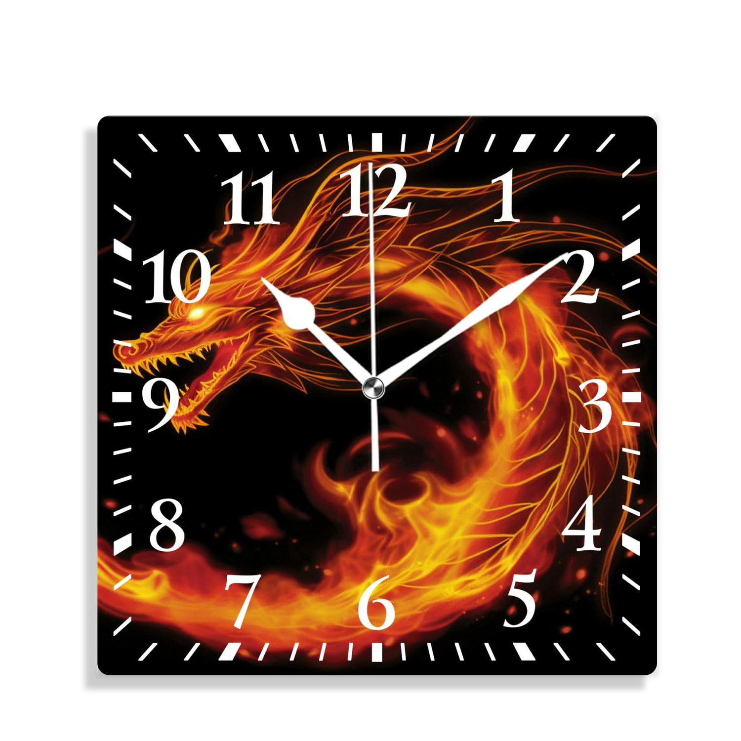 14 Inch Wall Clock Battery Operated Silent Clock Decorative for Office ...