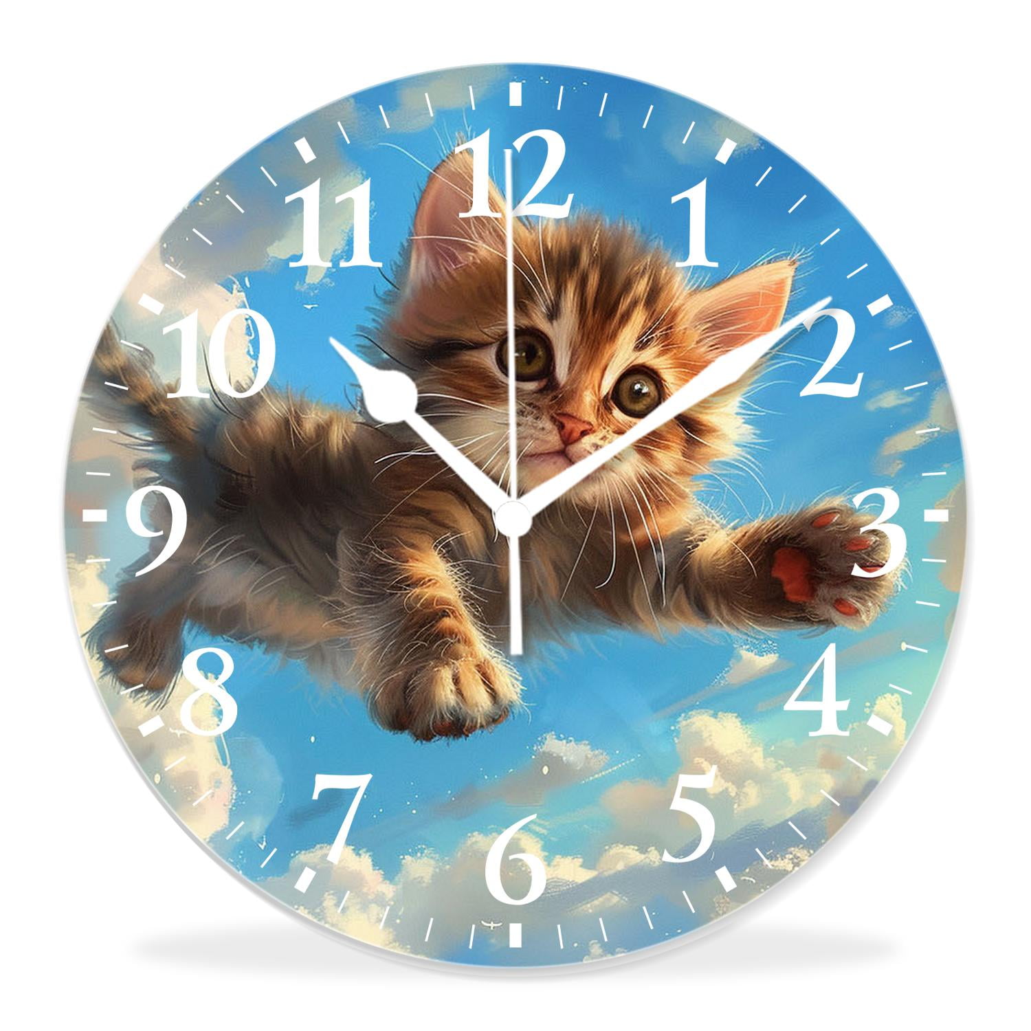 14 Inch Wall Clock Battery Operated Silent Clock Decorative for Office ...