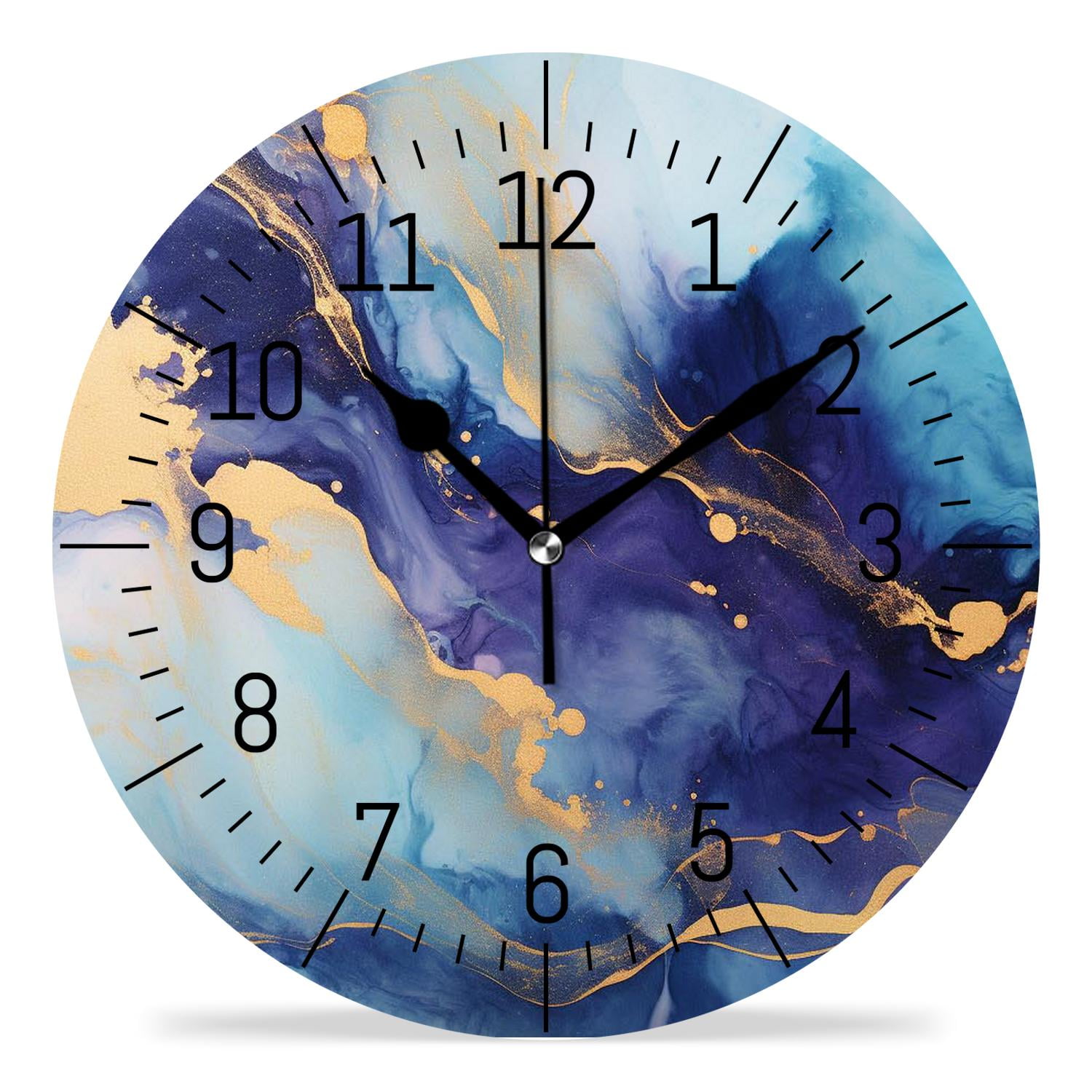 14 Inch Wall Clock Battery Operated Silent Clock Decorative for Office ...