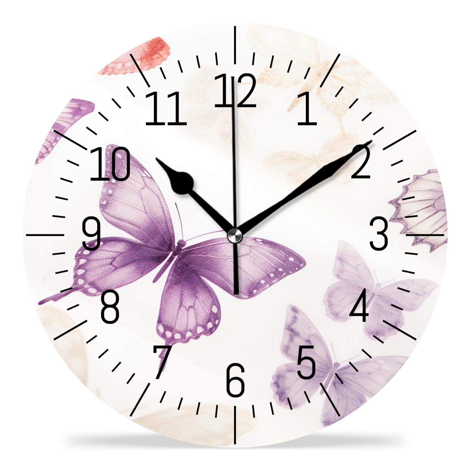 14 Inch Wall Clock Battery Operated Silent Clock Decorative for Office ...