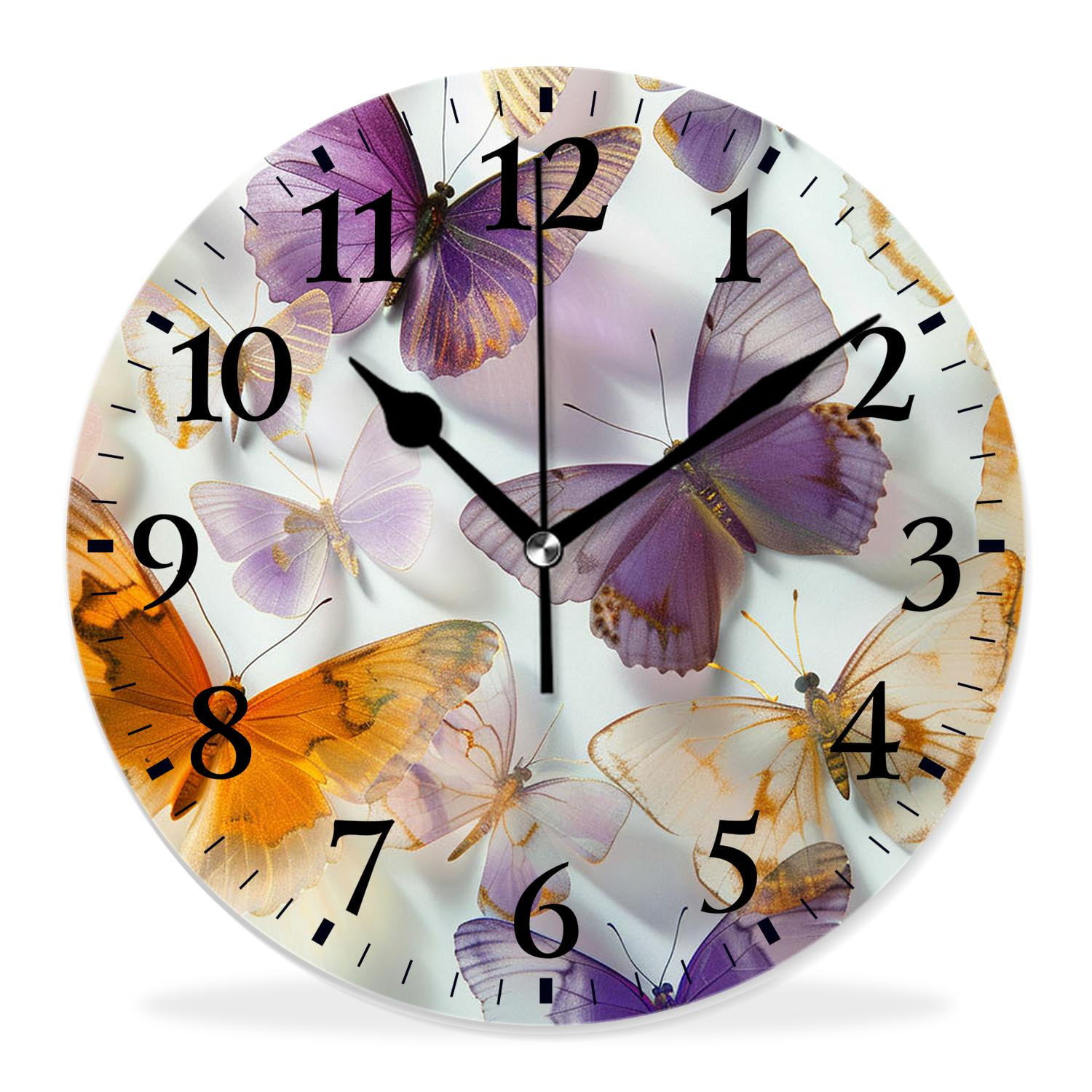 14 Inch Wall Clock Battery Operated Silent Clock Decorative for Office ...