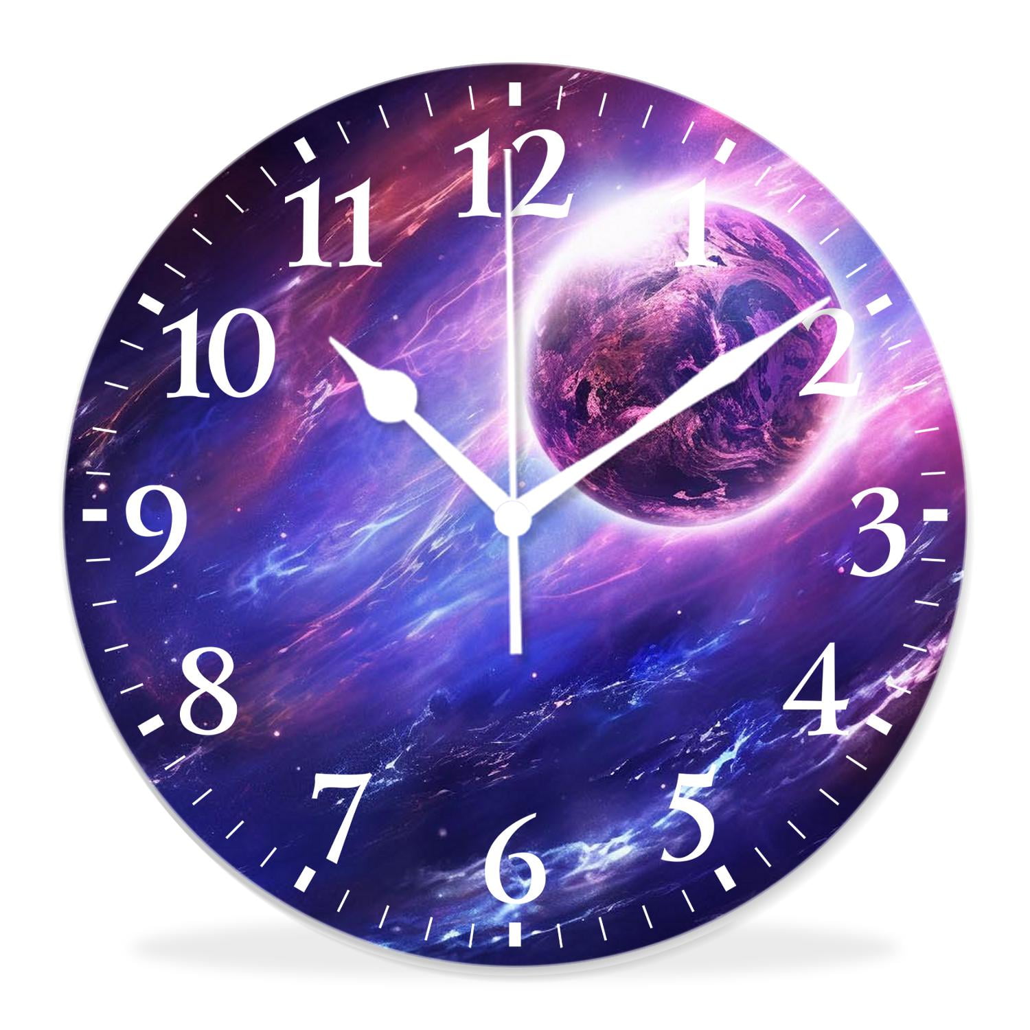 14 Inch Wall Clock Battery Operated Silent Clock Decorative for Office ...