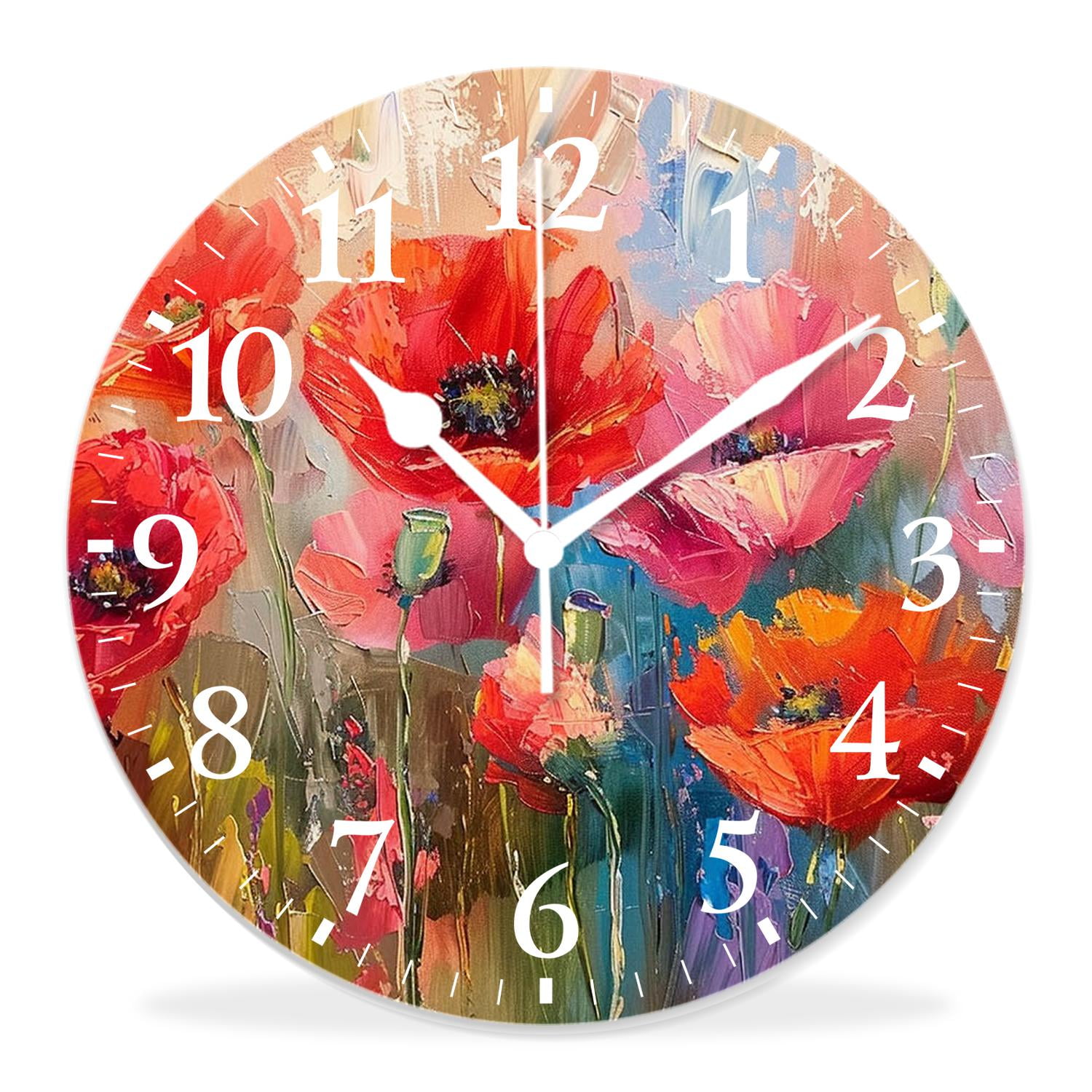 14 Inch Wall Clock Battery Operated Silent Clock Decorative for Office ...