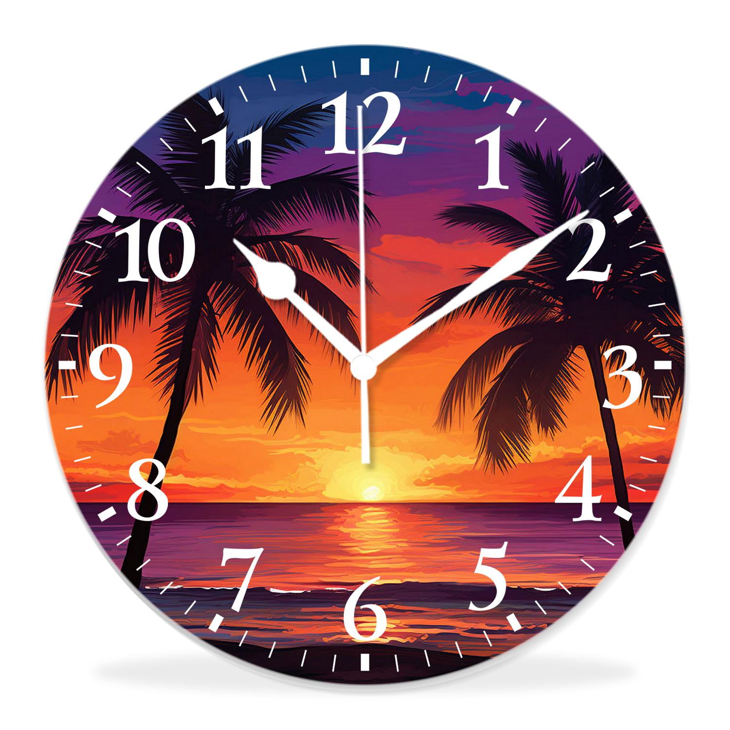 14 Inch Wall Clock Battery Operated Silent Clock Decorative for Office ...