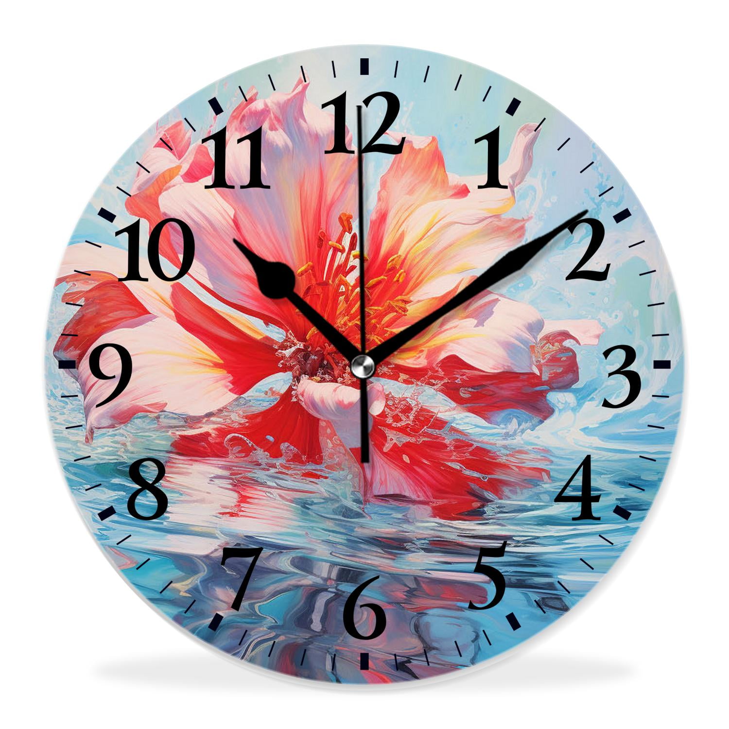 14 Inch Wall Clock Battery Operated Silent Clock Decorative for Office ...