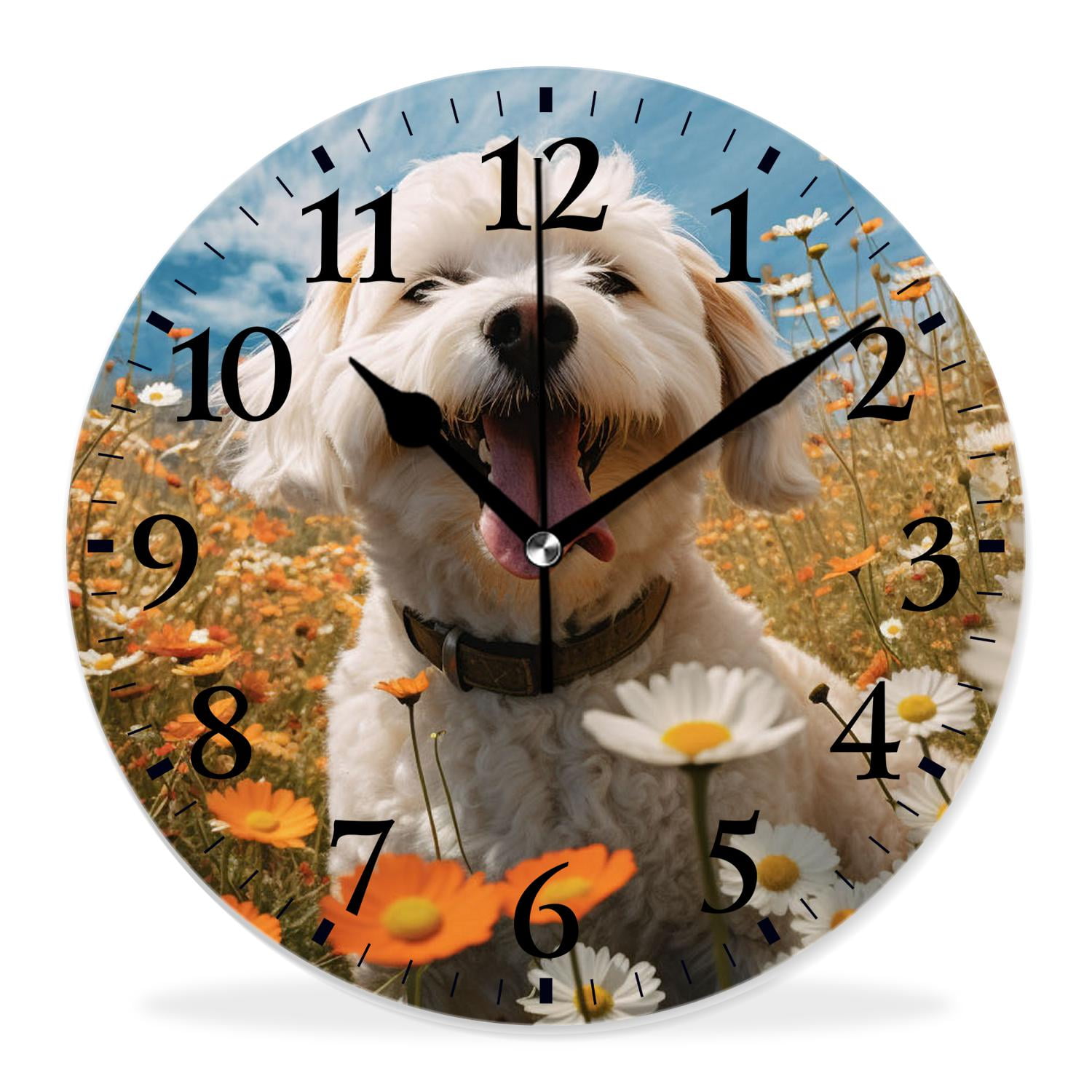 14 Inch Wall Clock Battery Operated Silent Clock Decorative for Office ...