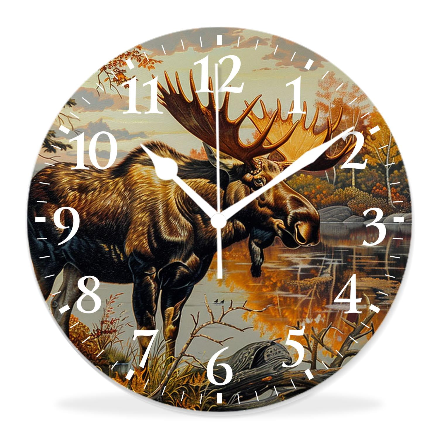 14 Inch Wall Clock Battery Operated Silent Clock Decorative for Office ...