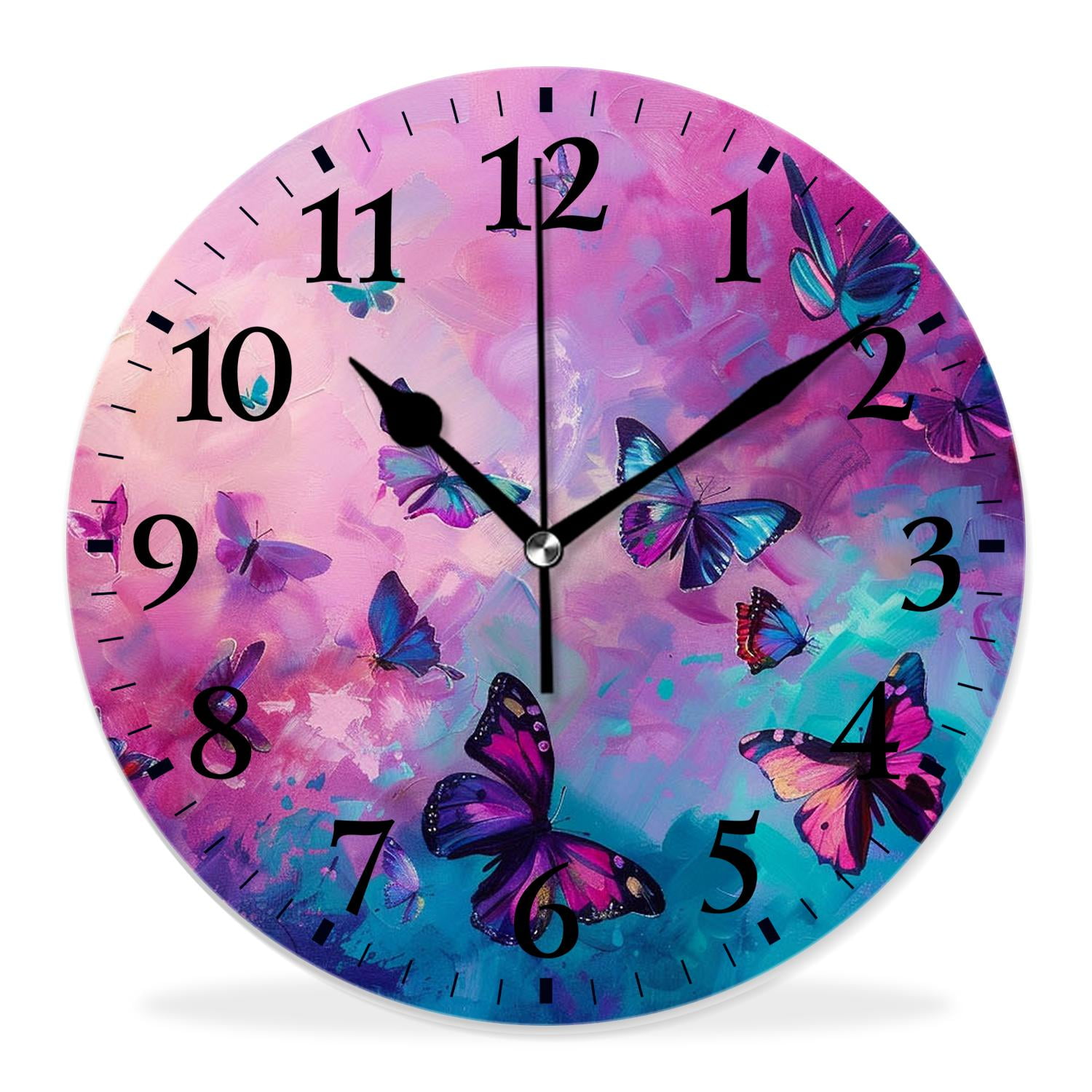 14 Inch Wall Clock Battery Operated Silent Clock Decorative for Office ...