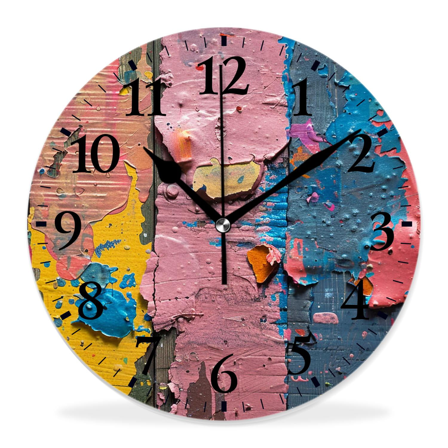 14 Inch Wall Clock Battery Operated Silent Clock Decorative for Office ...