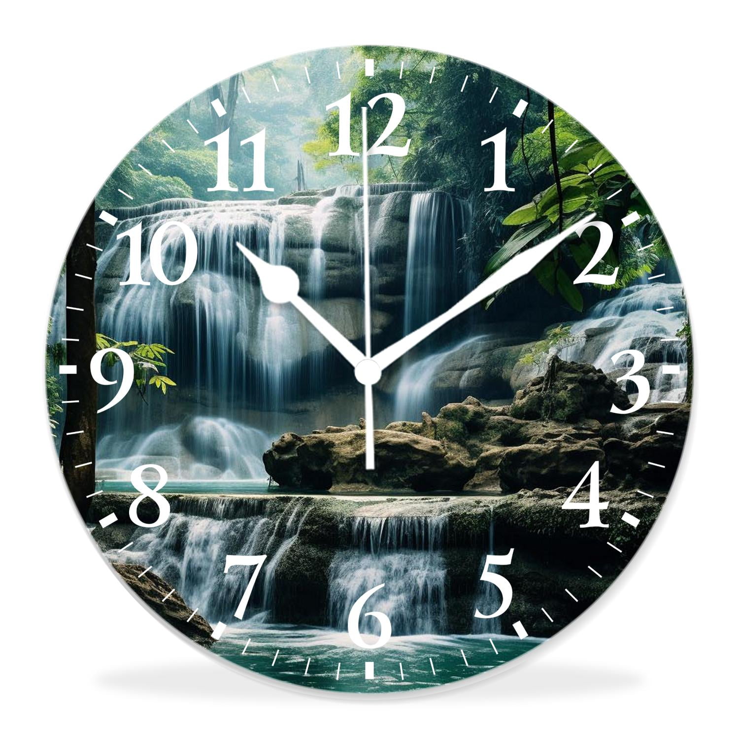 14 Inch Wall Clock Battery Operated Silent Clock Decorative for Office ...