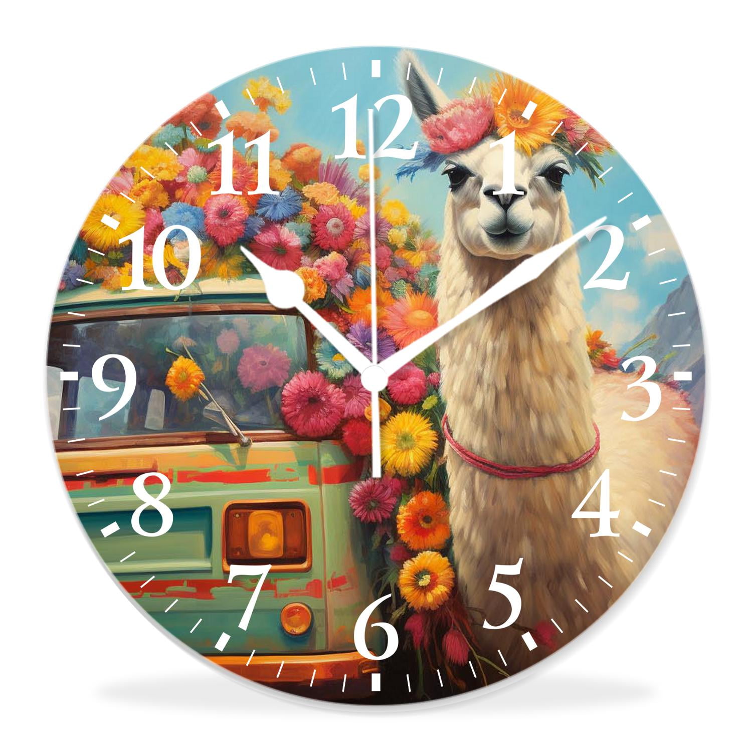 14 Inch Wall Clock Battery Operated Silent Clock Decorative for Office ...