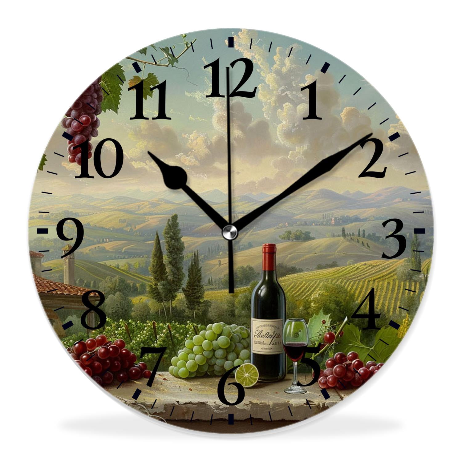 14 Inch Wall Clock Battery Operated Silent Clock Decorative for Office ...