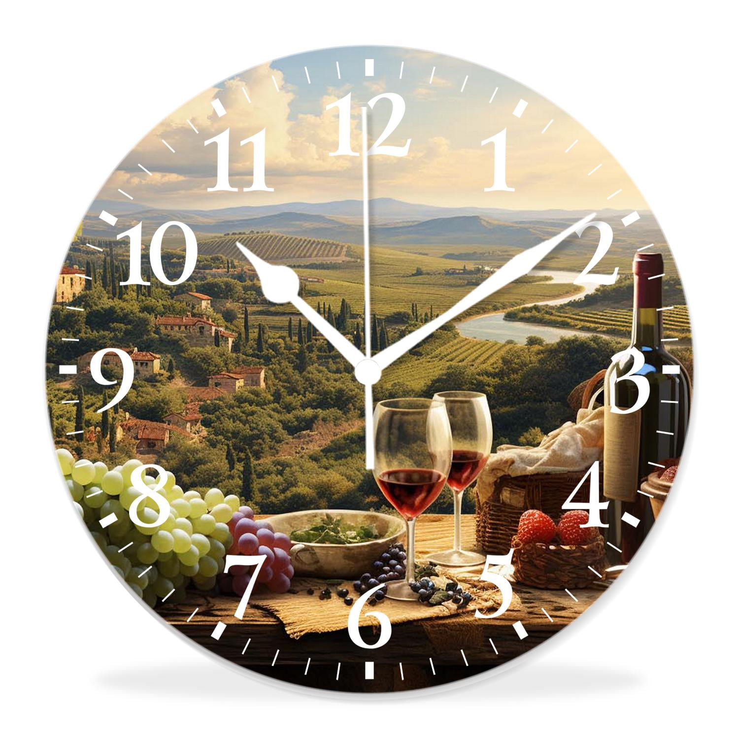 14 Inch Wall Clock Battery Operated Silent Clock Decorative for Office ...