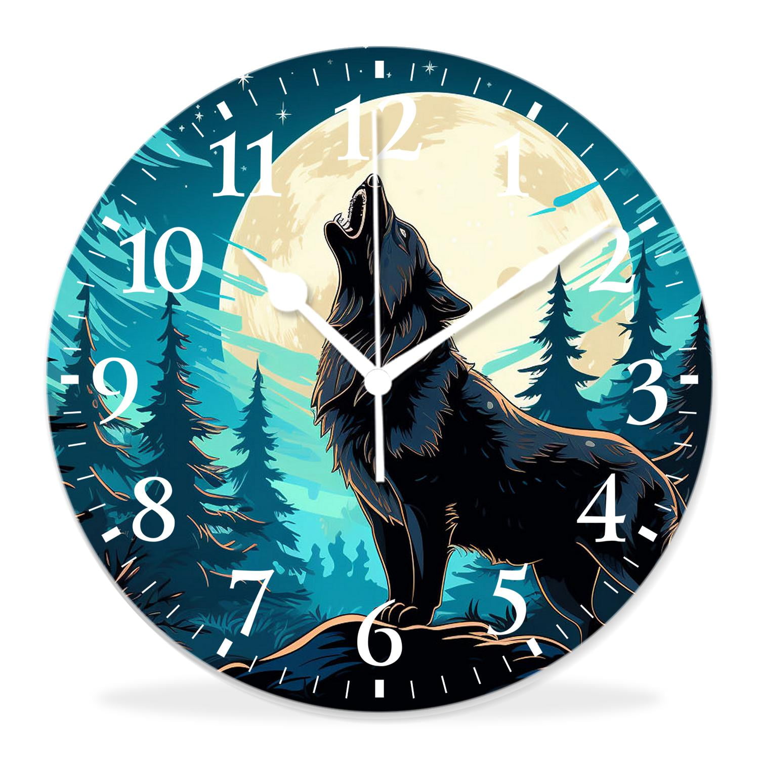 14 Inch Wall Clock Battery Operated Silent Clock Decorative for Office ...