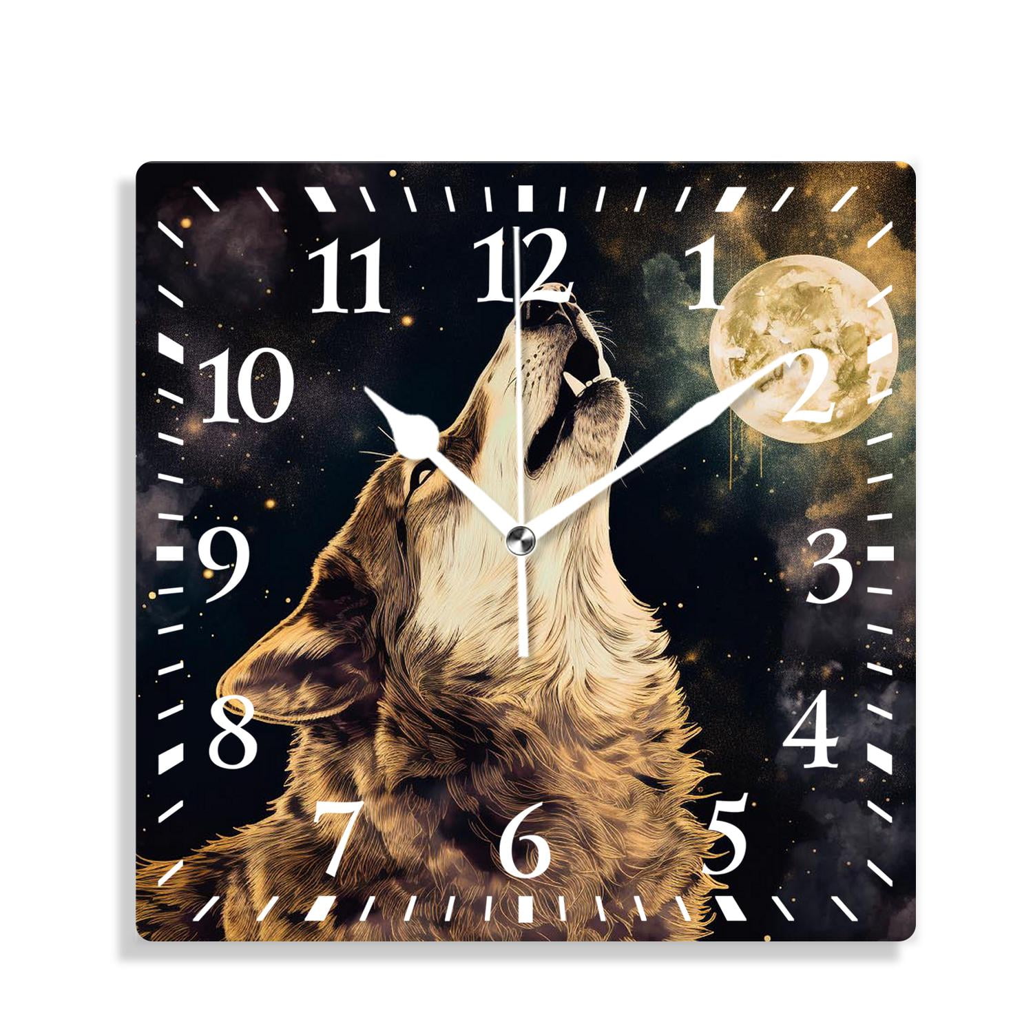 14 Inch Wall Clock Battery Operated Silent Clock Decorative for Office ...