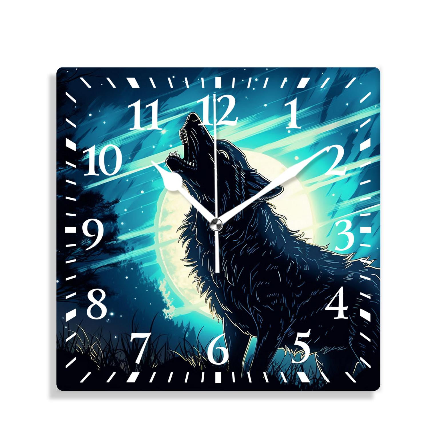 14 Inch Wall Clock Battery Operated Silent Clock Decorative for Office ...