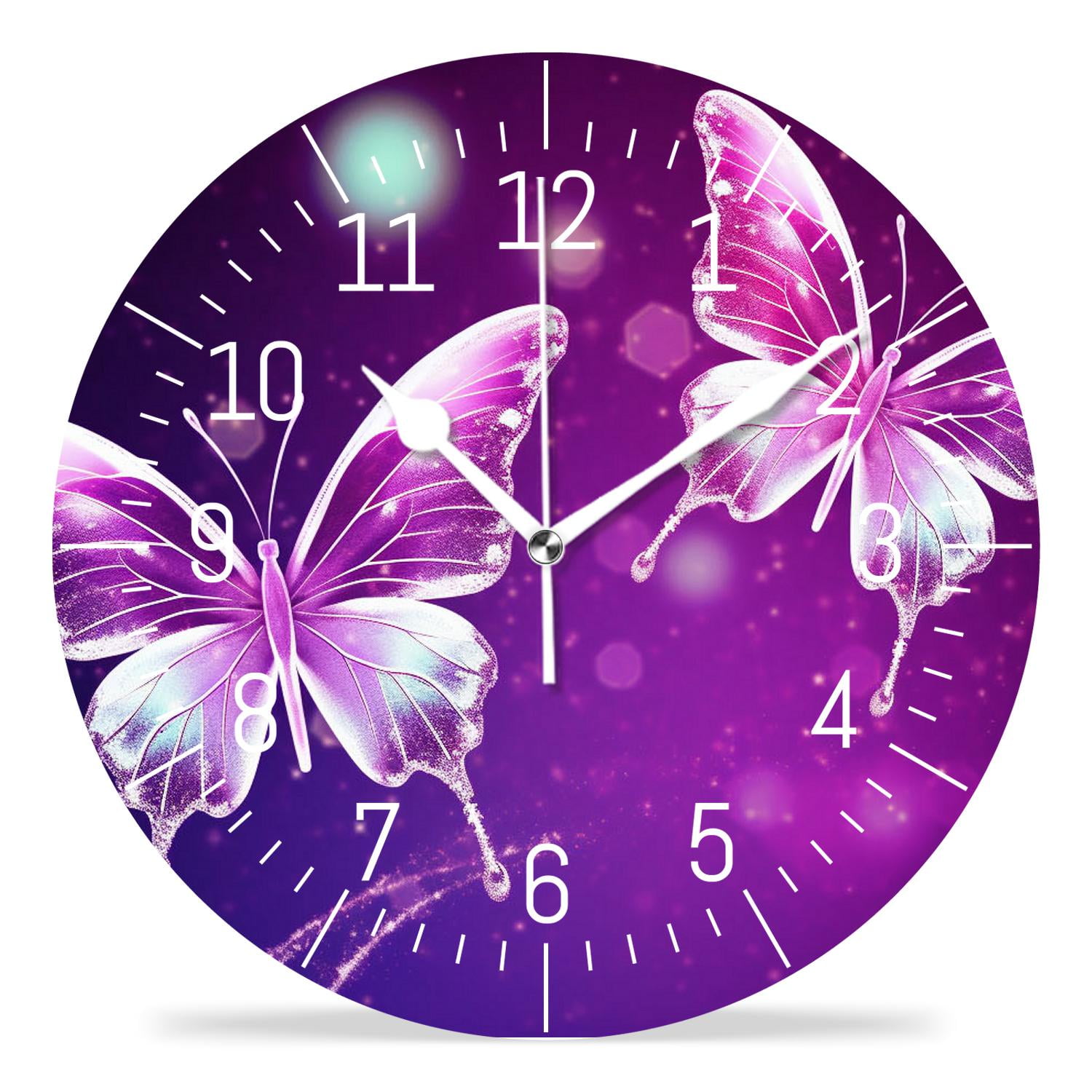 14 Inch Wall Clock Battery Operated Silent Clock Decorative for Office ...