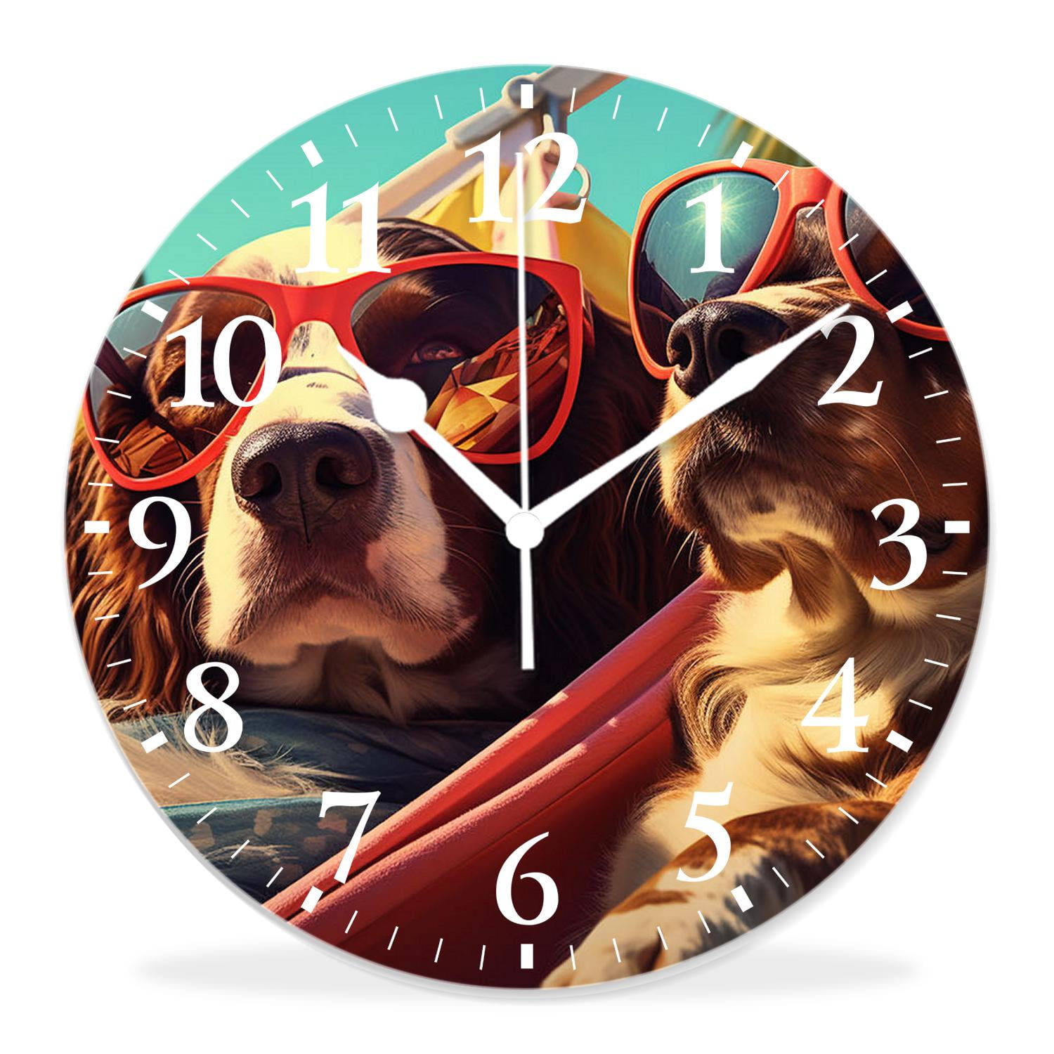 14 Inch Wall Clock Battery Operated Silent Clock Decorative for Office ...