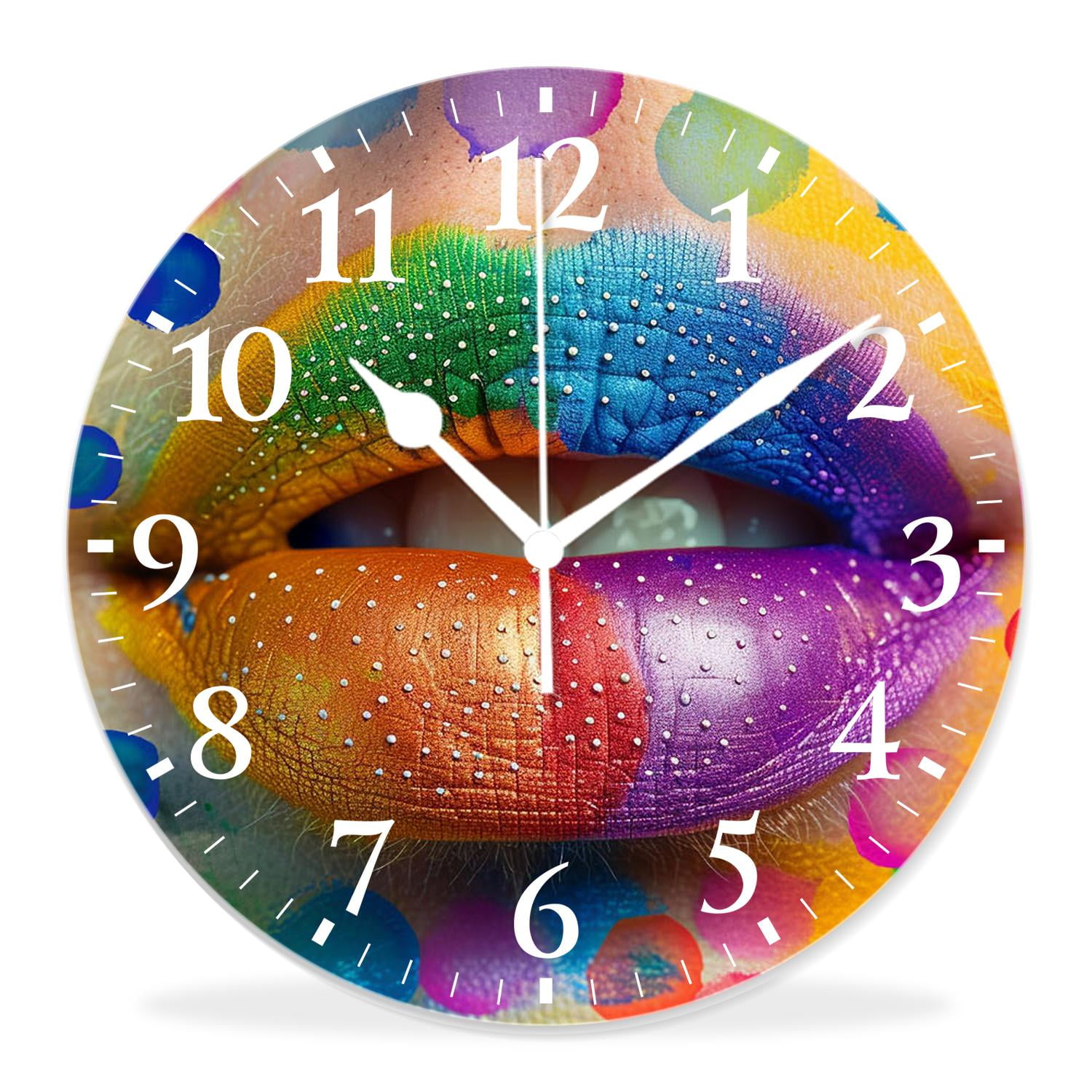 14 Inch Wall Clock Battery Operated Silent Clock Decorative for Office ...