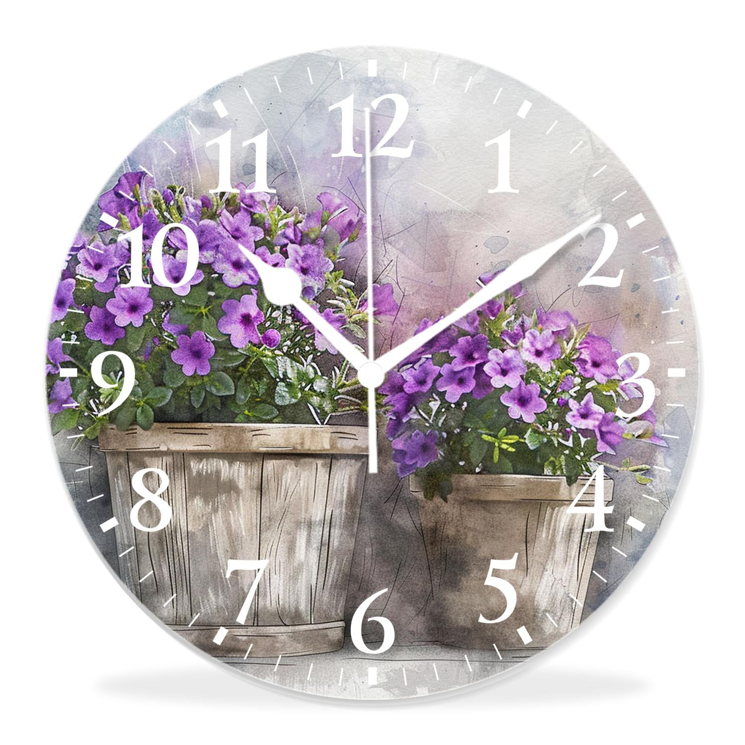 14 Inch Wall Clock Battery Operated Silent Clock Decorative for Office ...