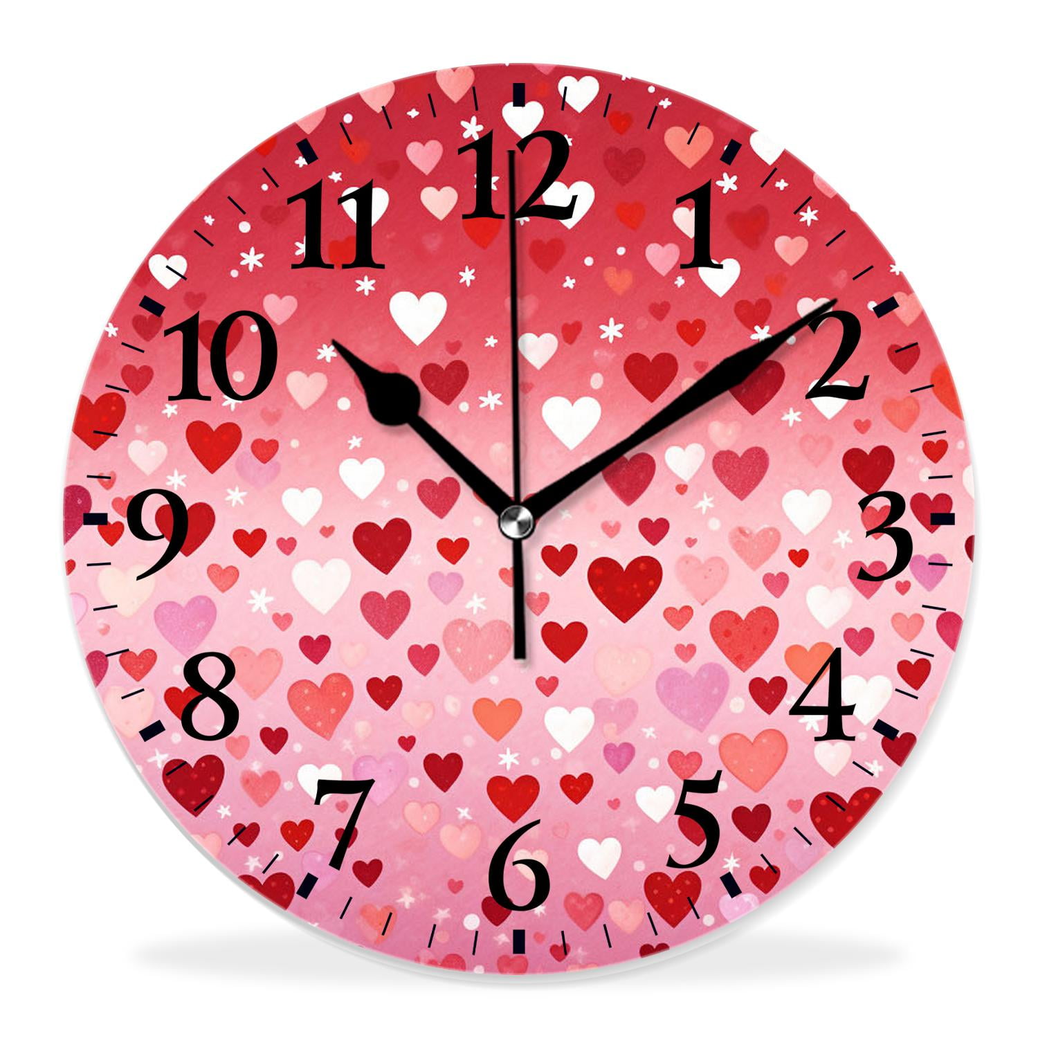 14 Inch Wall Clock Battery Operated Silent Clock Decorative for Office ...