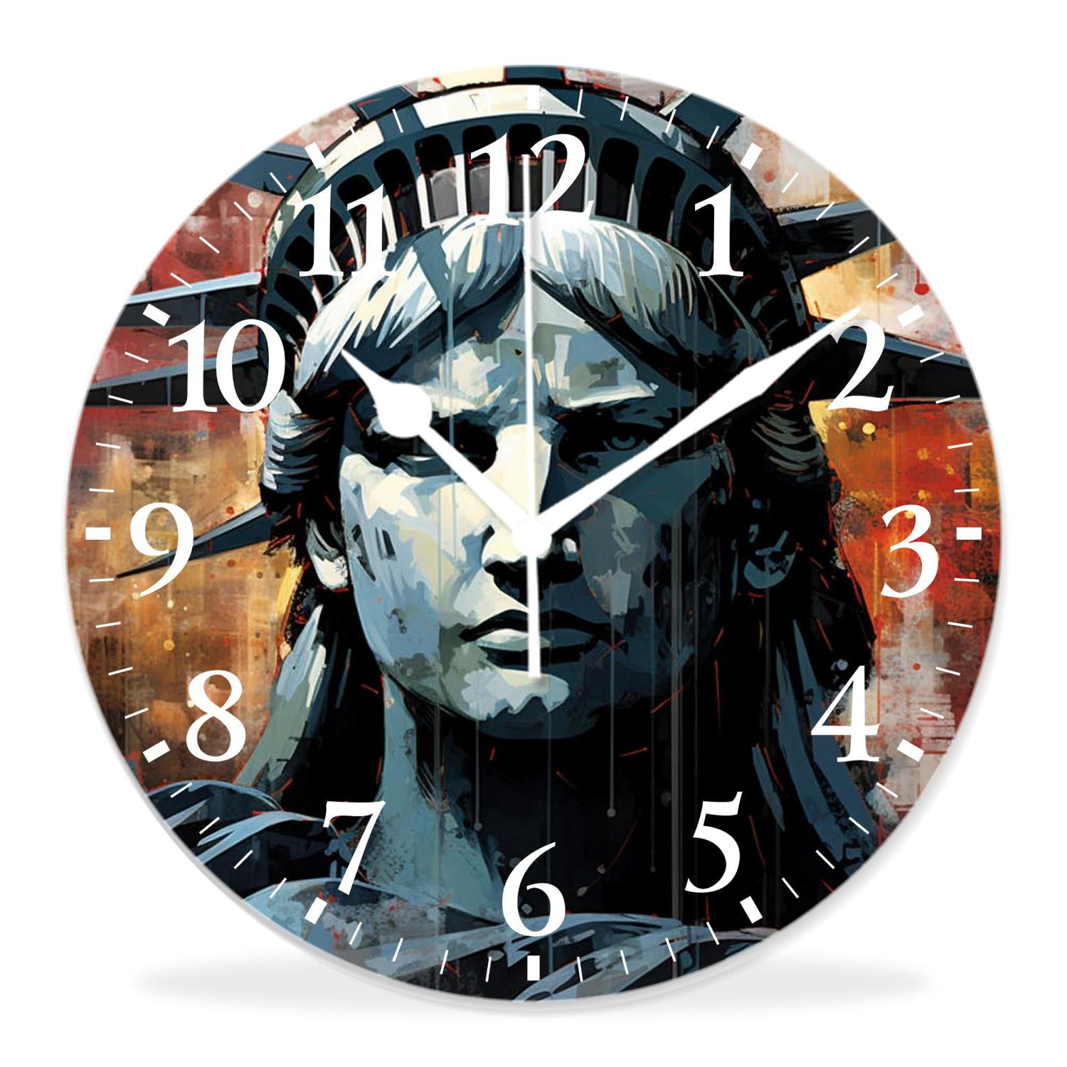 14 Inch Wall Clock Battery Operated Silent Clock Decorative for Office ...