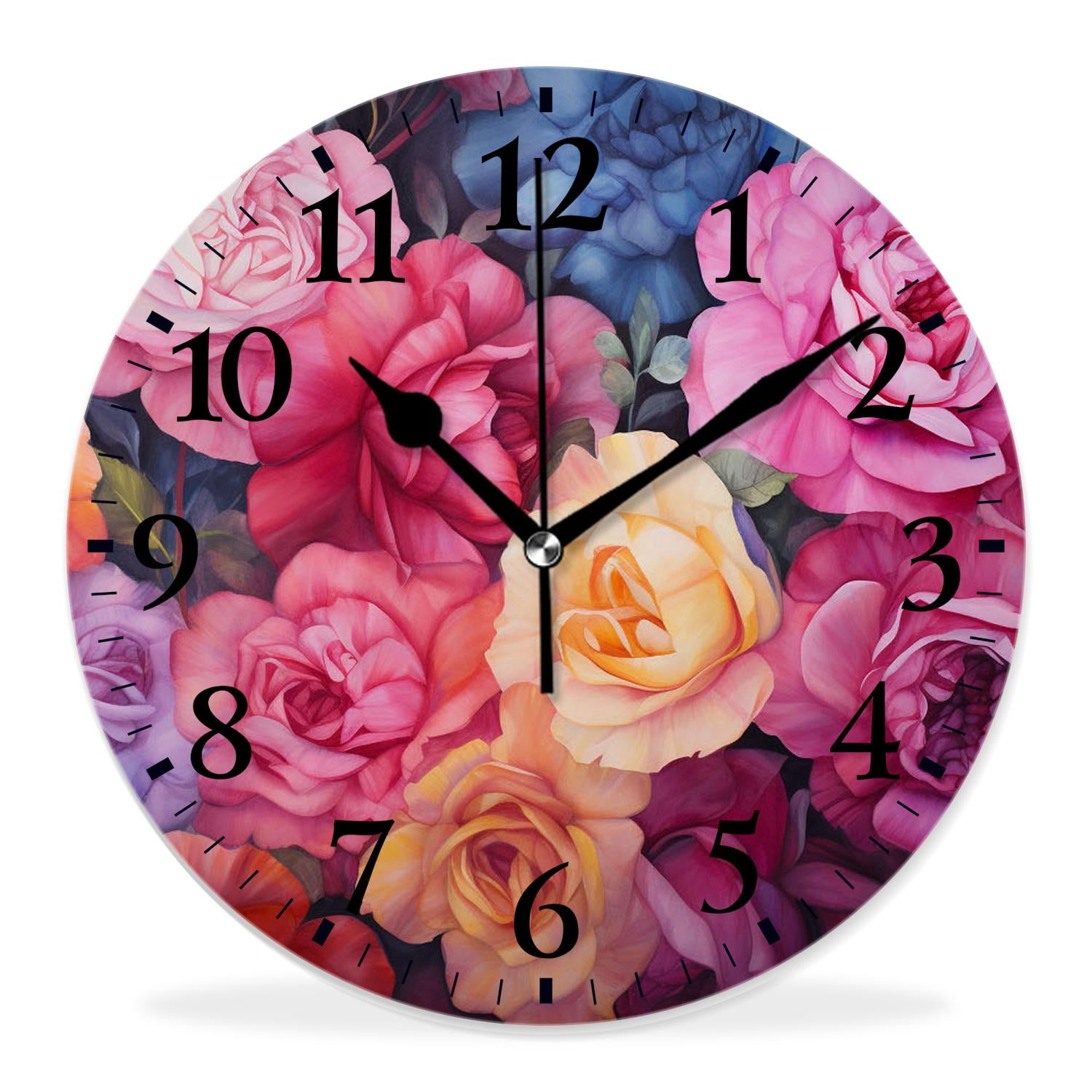 14 Inch Wall Clock Battery Operated Silent Clock Decorative for Office ...