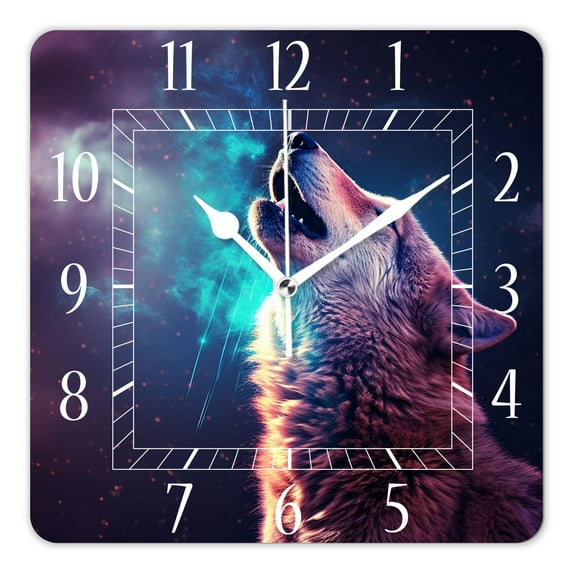 14 Inch Wall Clock Battery Operated Square Clock Decorative for Office ...