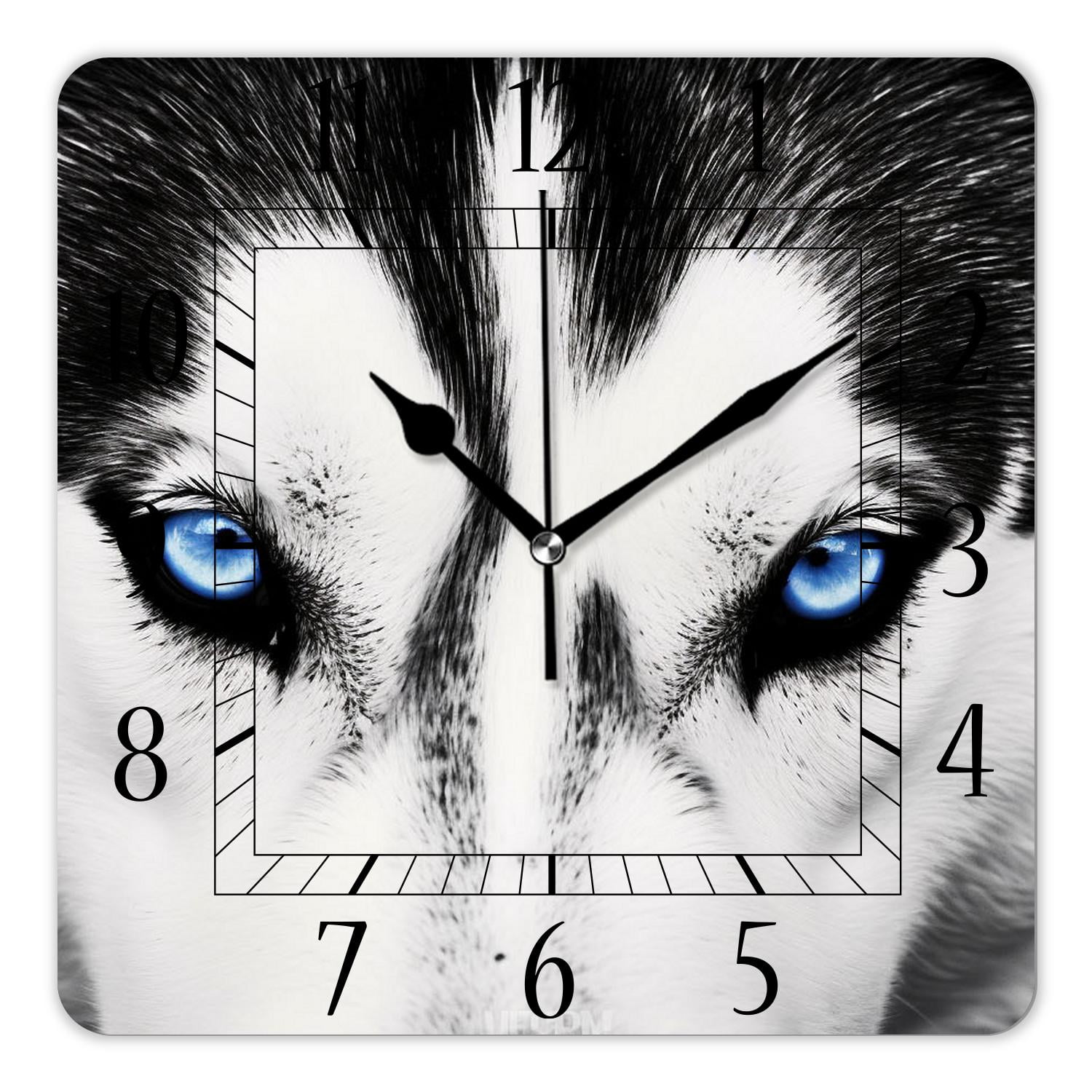 14 Inch Wall Clock Battery Operated Square Clock Decorative for Office ...