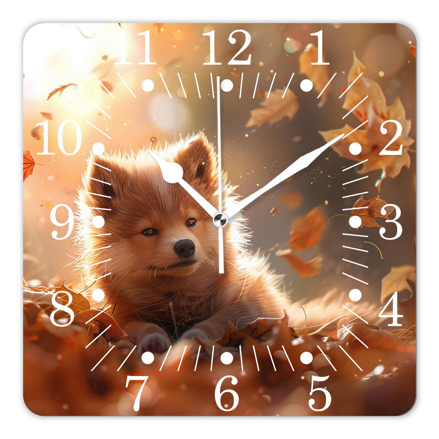 14 Inch Wall Clock Battery Operated Square Clock for Office, Kitchen ...