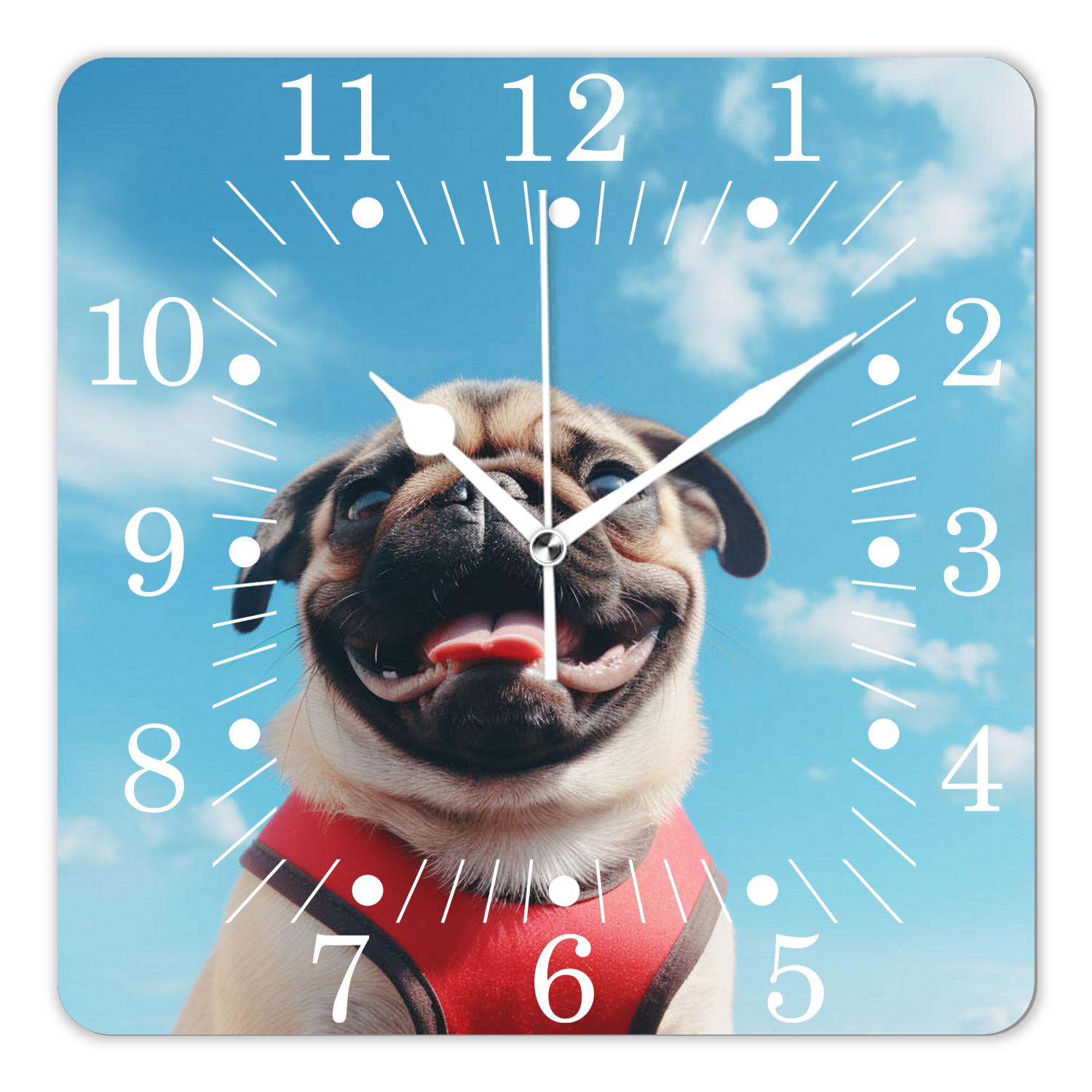 14 Inch Wall Clock Battery Operated Square Clock for Office, Kitchen ...